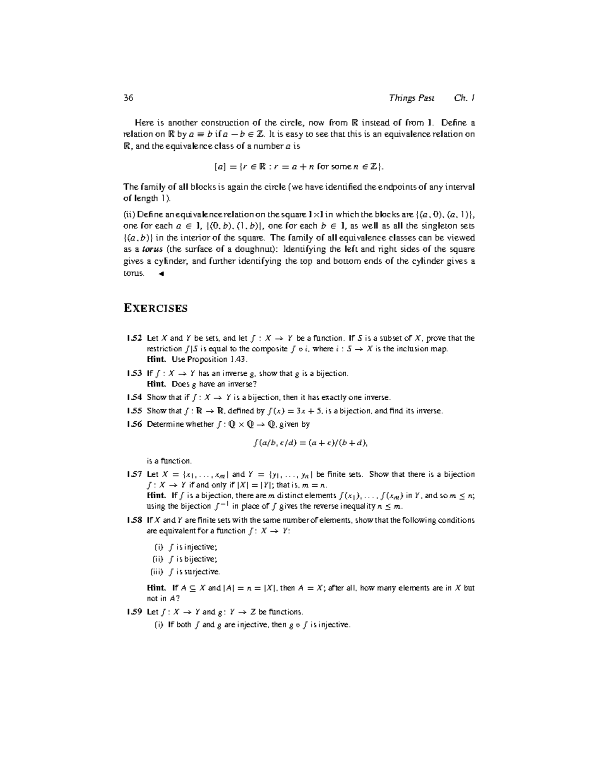 Basic Algebra 101 - 36 Things Past Ch. 1 Here is another construction ...