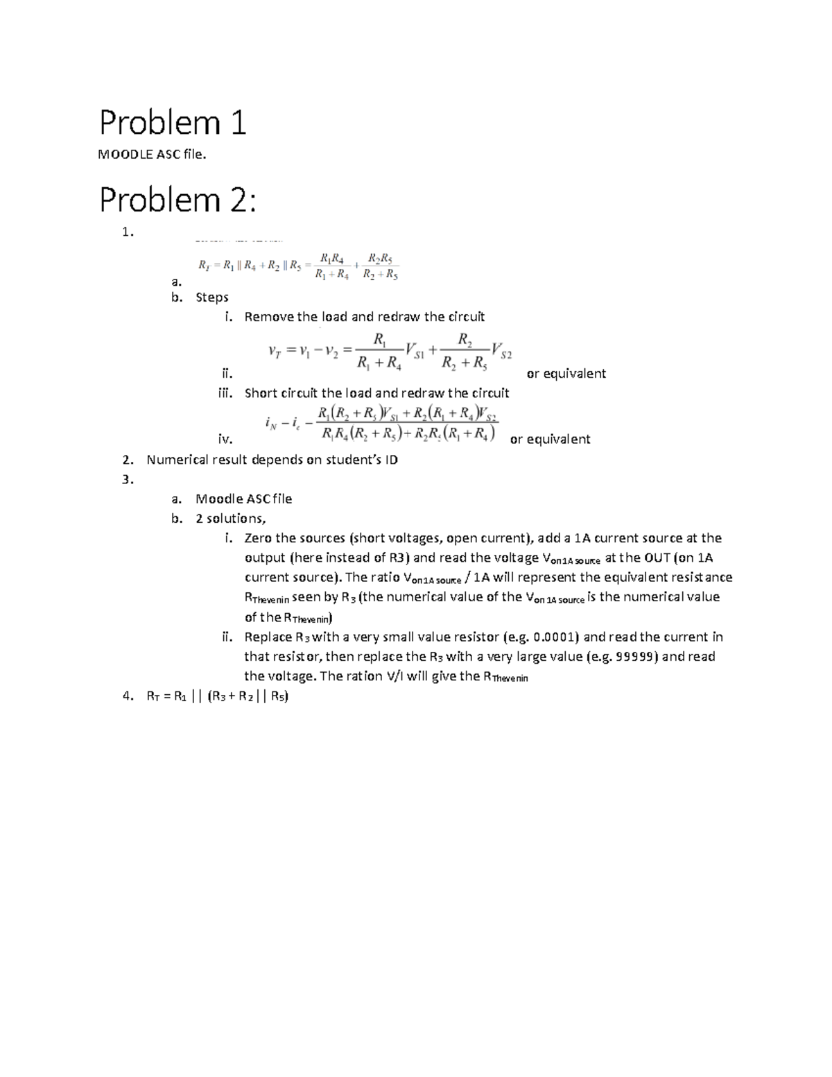 Assignment 1 solution - Problem 1 MOODLE ASC file. Problem 2: 1. a. b ...