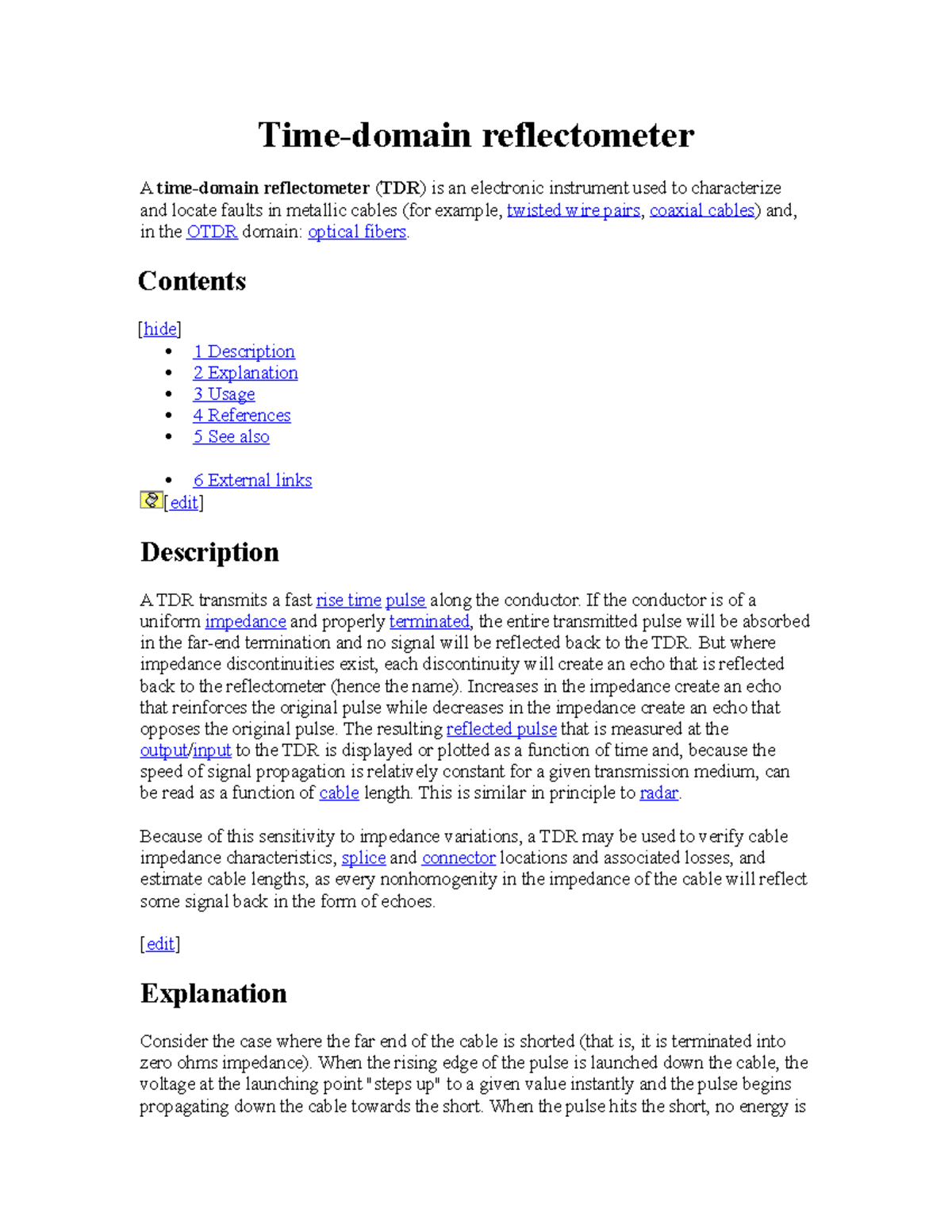 Time - lecture notes - Time-domain reflectometer A time-domain ...