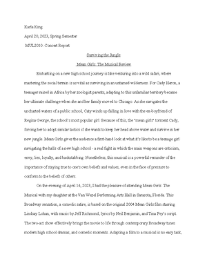 One-Pager-The Monsters - UNIT 1 - One-Pager Assignment A one pager is ...