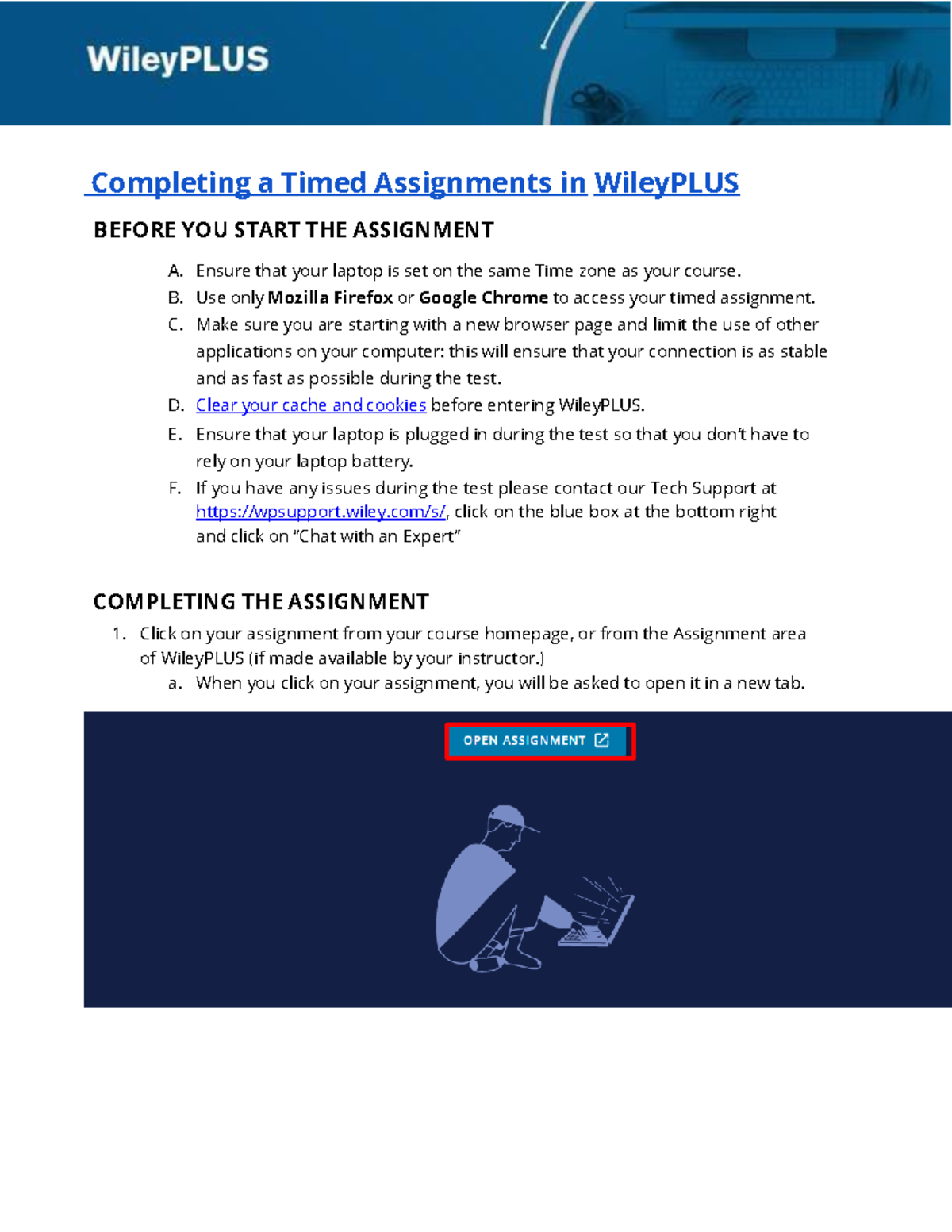 How to complete Timed Assignments in NEW Wiley PLUS - Completing a Timed Assignments in ...