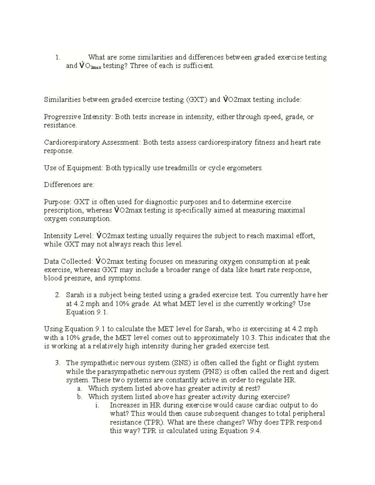 Exercise Stress Testing - What are some similarities and differences ...