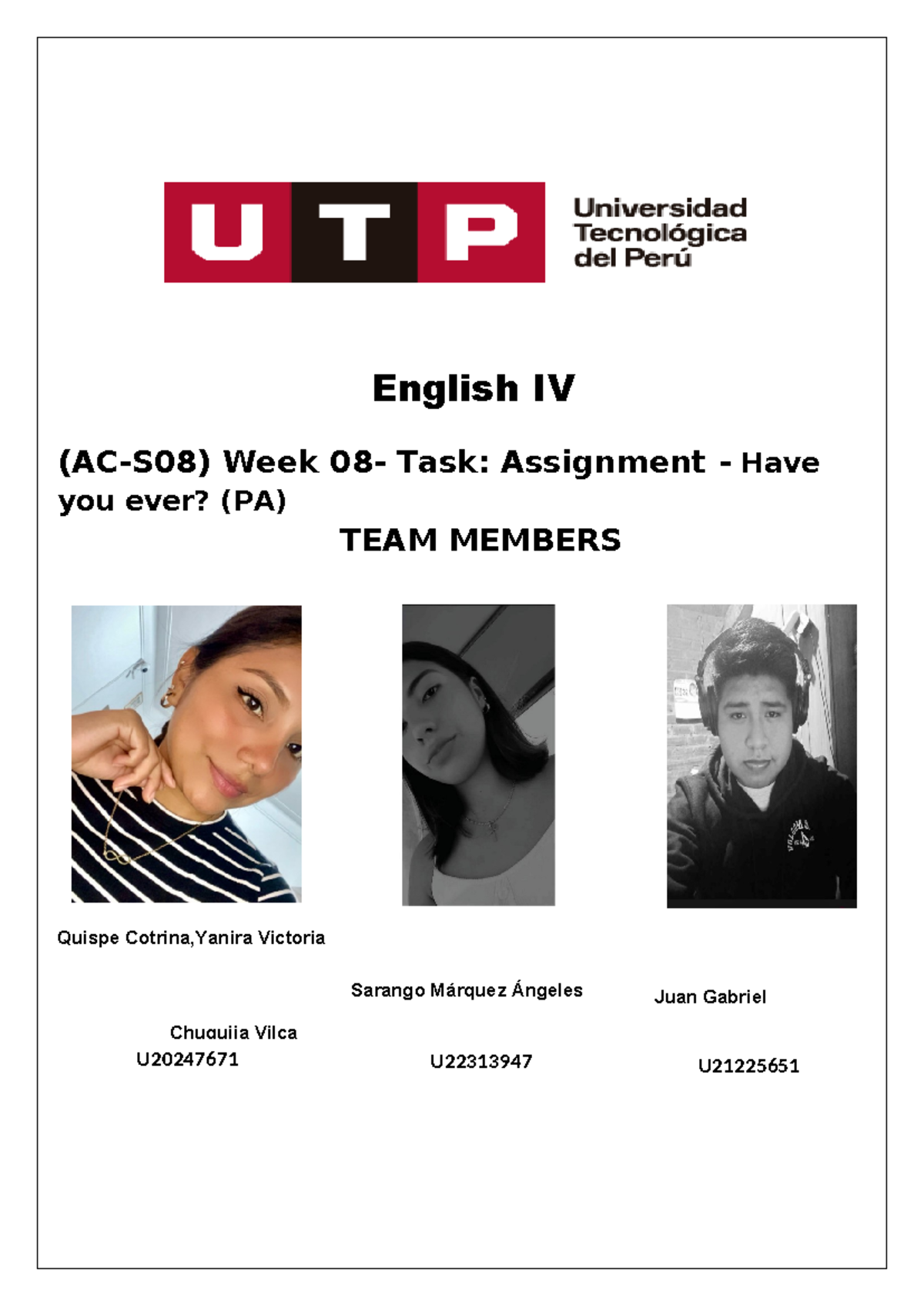 TASK-8 - apuntes - Juan Gabriel Chuquija Vilca English IV Quispe ...