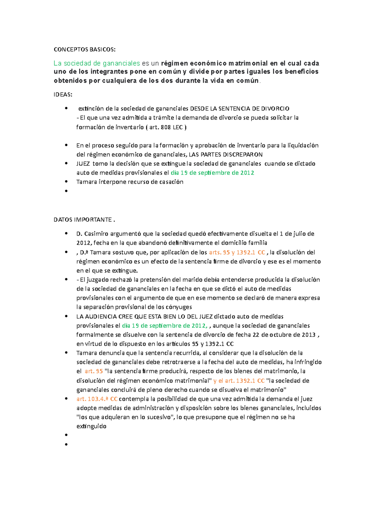 Pract 1 ade - sentencia 1723/2019 datos importantes - CONCEPTOS BASICOS ...