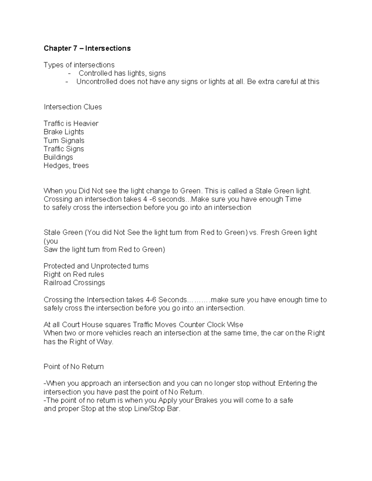 Drivers Ed Packet #2 Chap 7-12 1 revised on 011521 - Chapter 7 ...