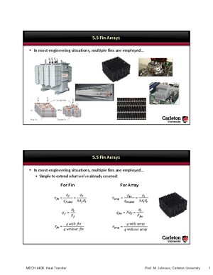 MECH4406 Part I Lecture 9 Transient Conduction Lumped Heat Model - Road ...