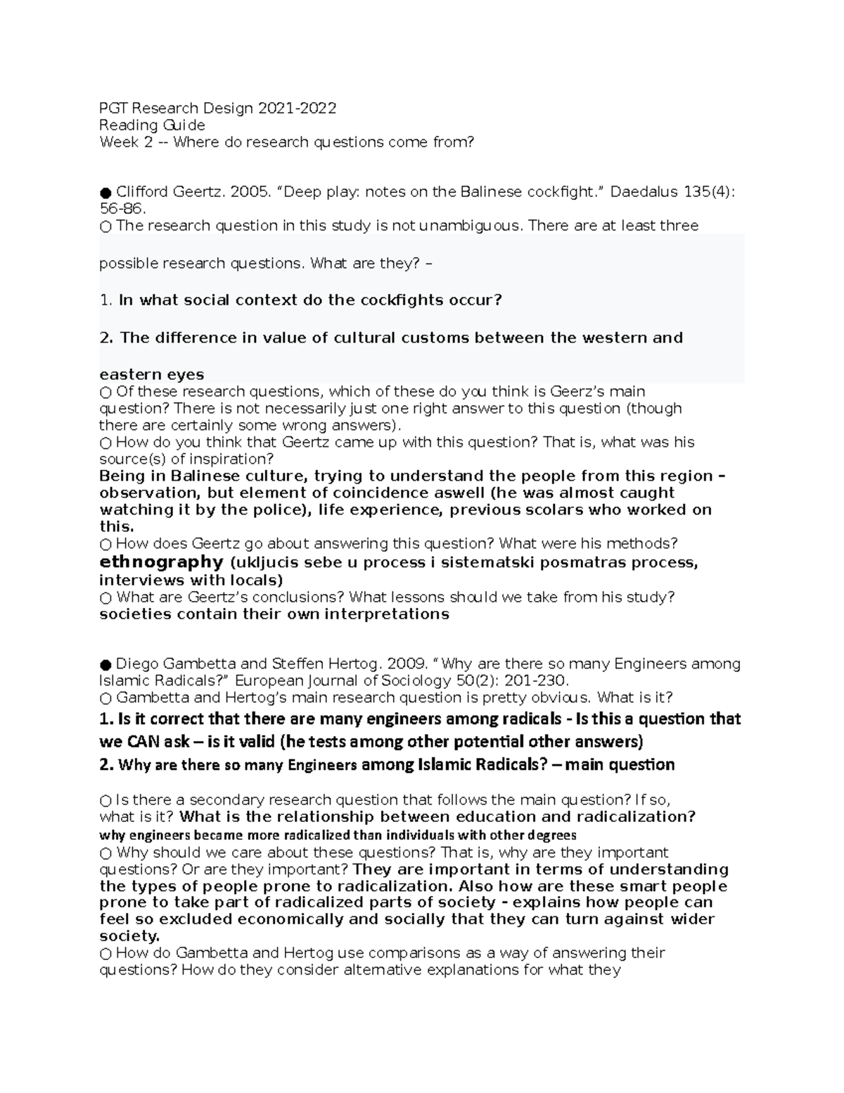 Reading guide notes - SPS5034 - Studocu