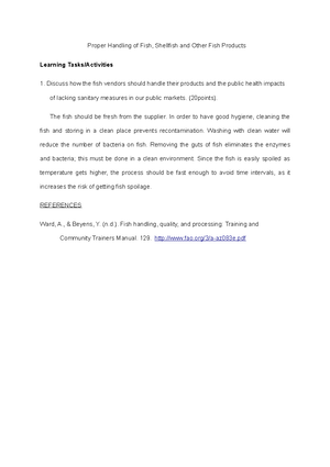 Processing of Fish and Shellfish - Processing of Fish and Shellfish ...