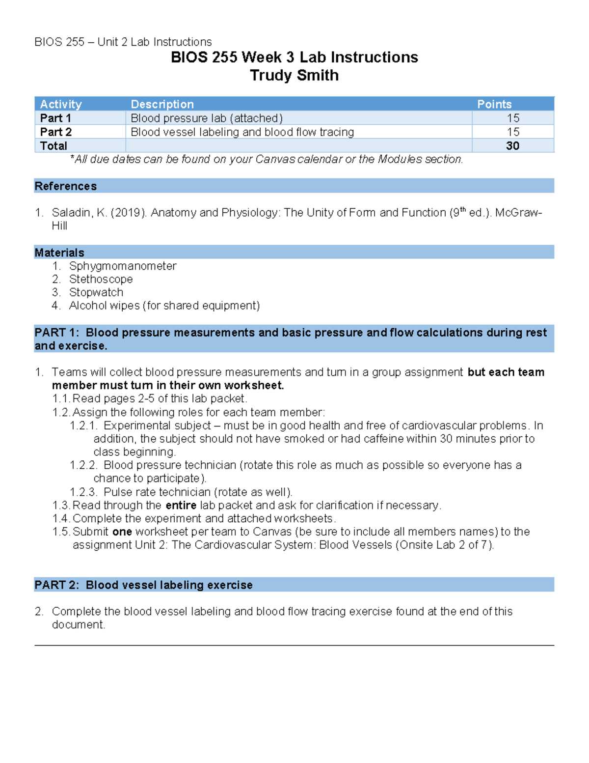 BIOS 255 Week 3 Lab - BIOS 255 Week 3 Lab Instructions Trudy Smith ...