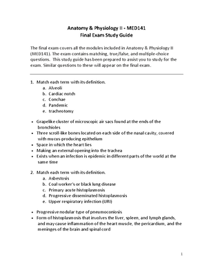 Medical Coding II - Exam Study Guide 117 - Medical Coding II – MED1 17 ...