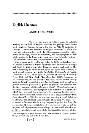 History of Eng Lit - HISTORY OF ENGLISH LITERATURE I ENGLISH LITERATURE ...
