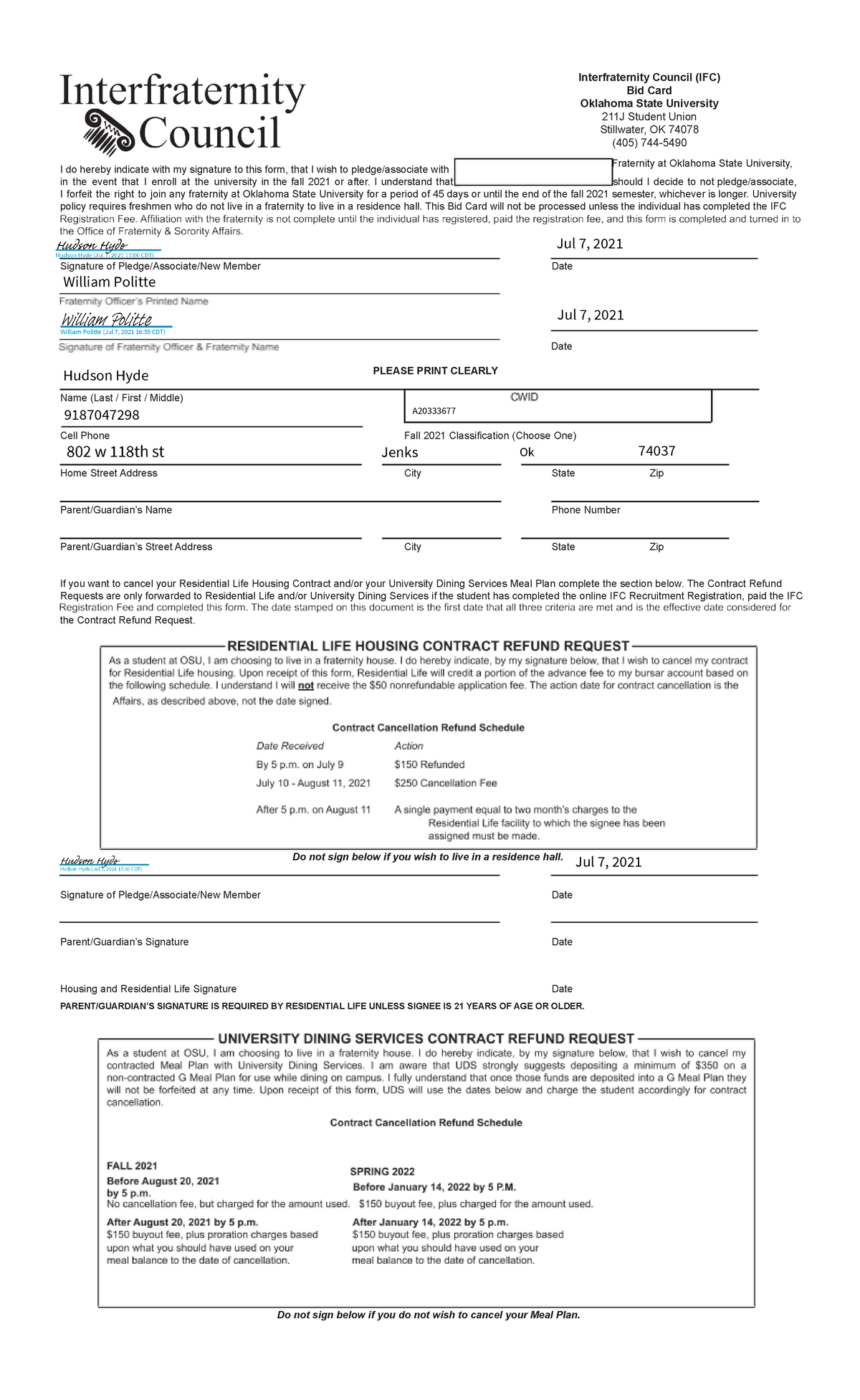 f;ksfhsfldcsdfdsvdsf - Interfraternity Council (IFC) Bid Card Oklahoma ...