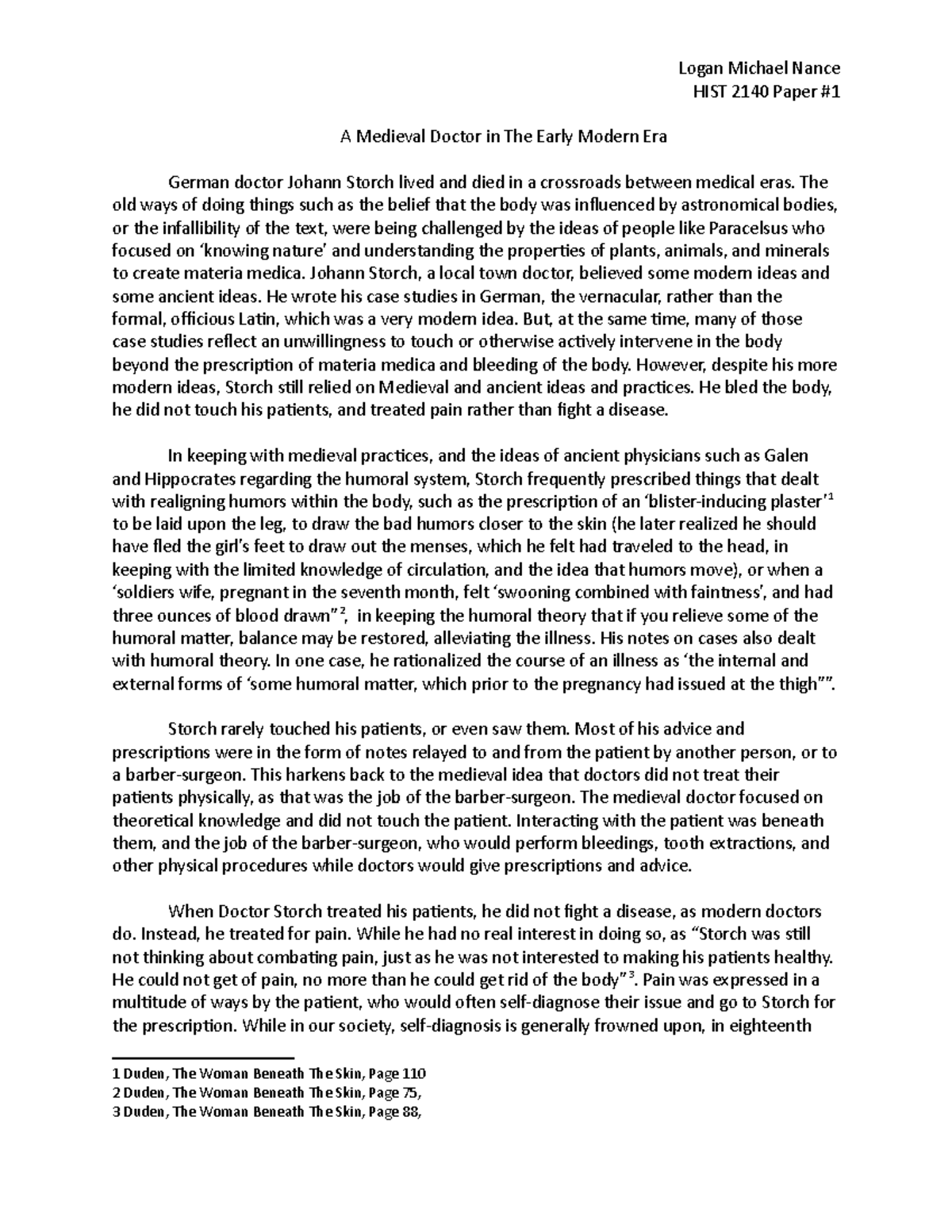 Paper #1- Logan Nance - Grade: B - Logan Michael Nance HIST 2140 Paper ...