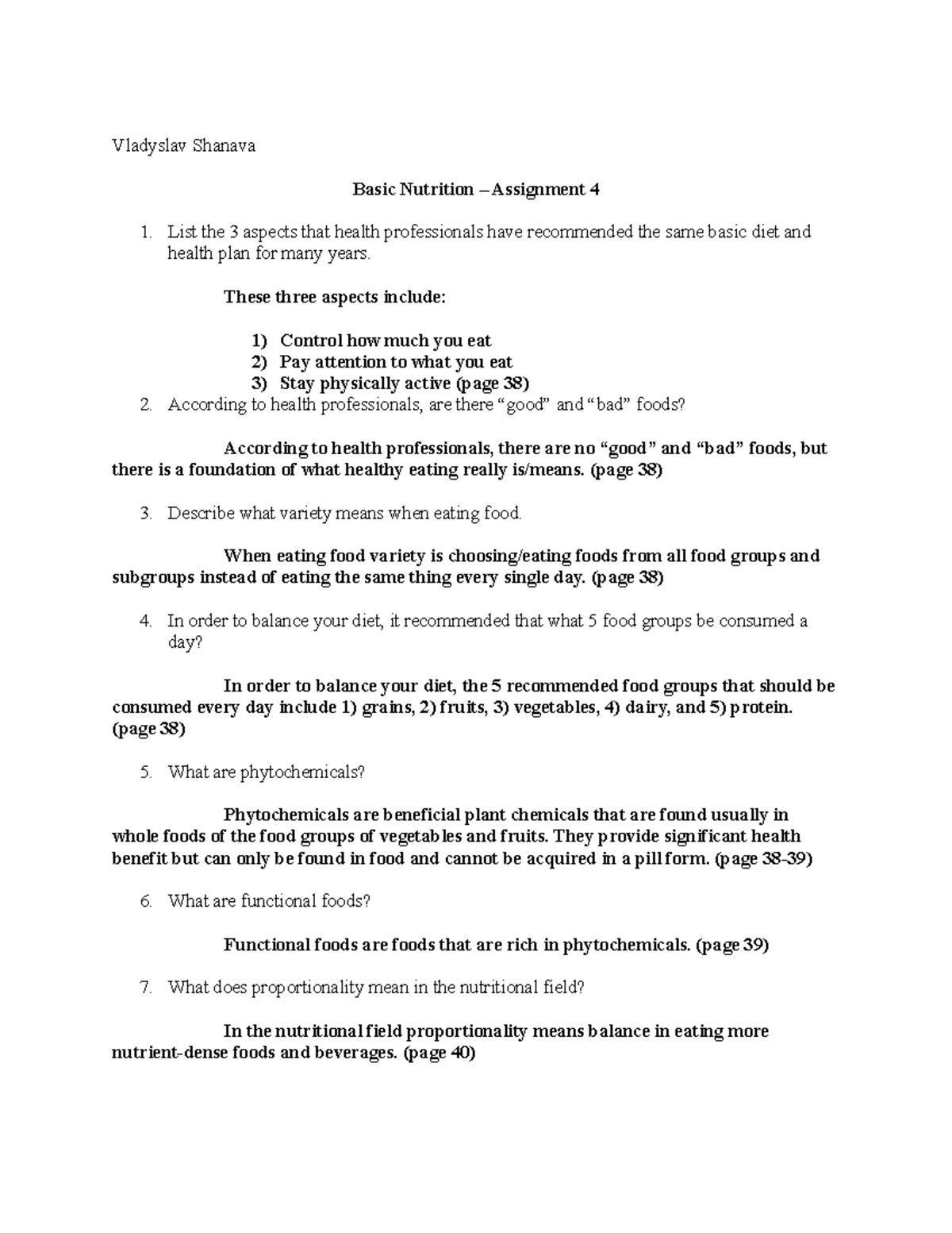 Basic Nutrition - Assignment 4 - Vladyslav Shanava - Vladyslav Shanava ...