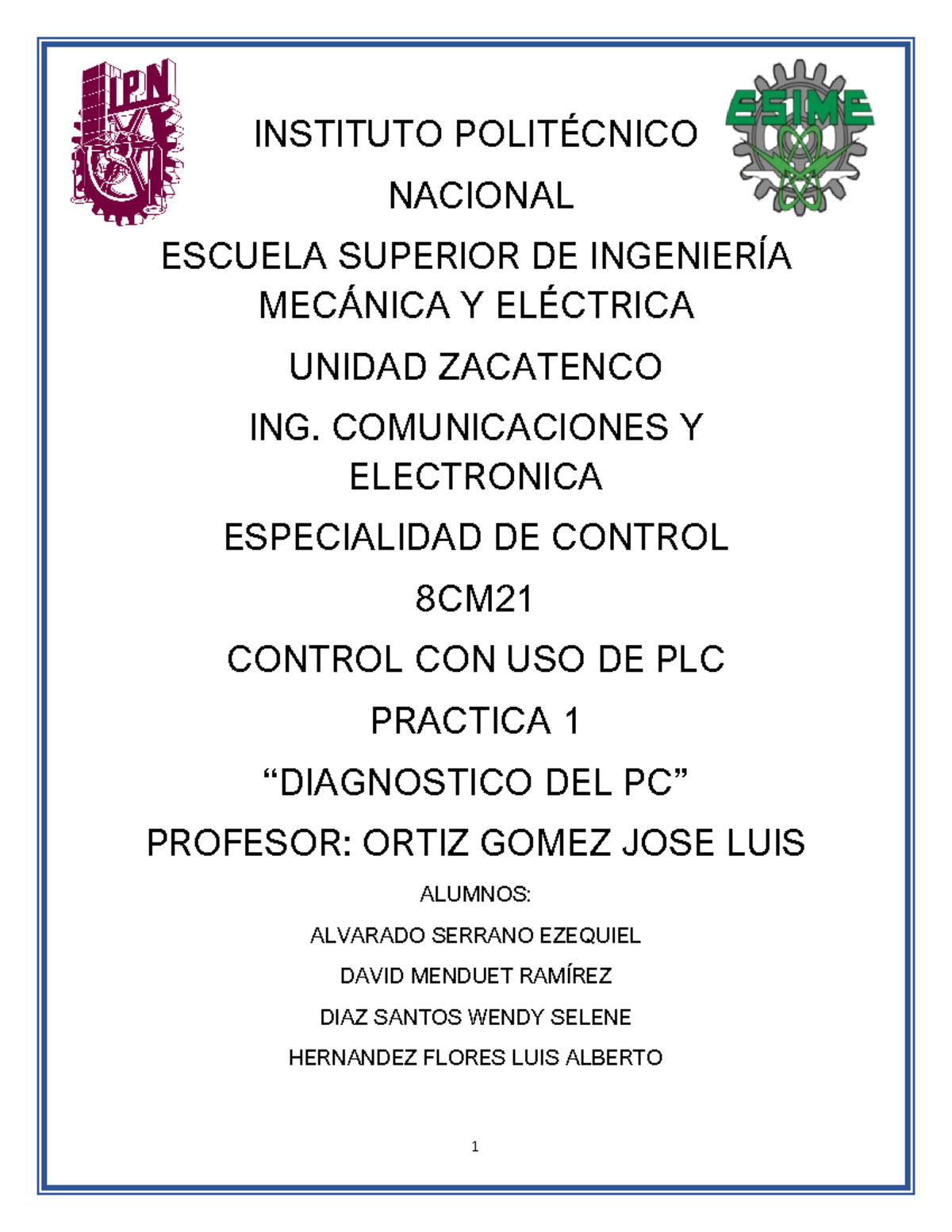 Practica 1 PLC - Apuntes para arrancar el PLC - INSTITUTO POLITÉCNICO ...