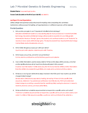 Micro Lab 2 - Lab 2 worksheet - Student Name: Scotesha Terry Access ...