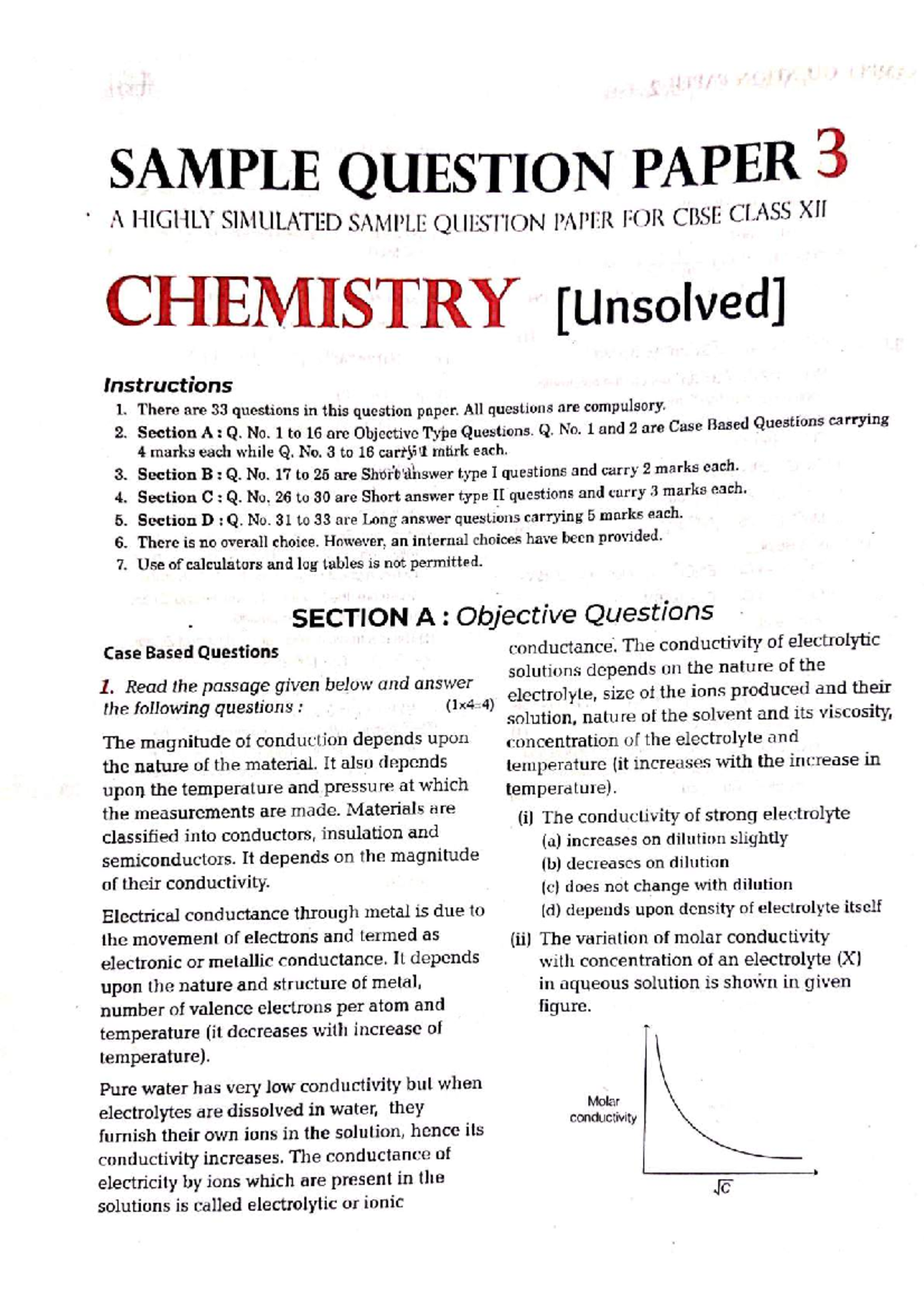 Paper - 3 - chemistry, the science that deals with the properties ...