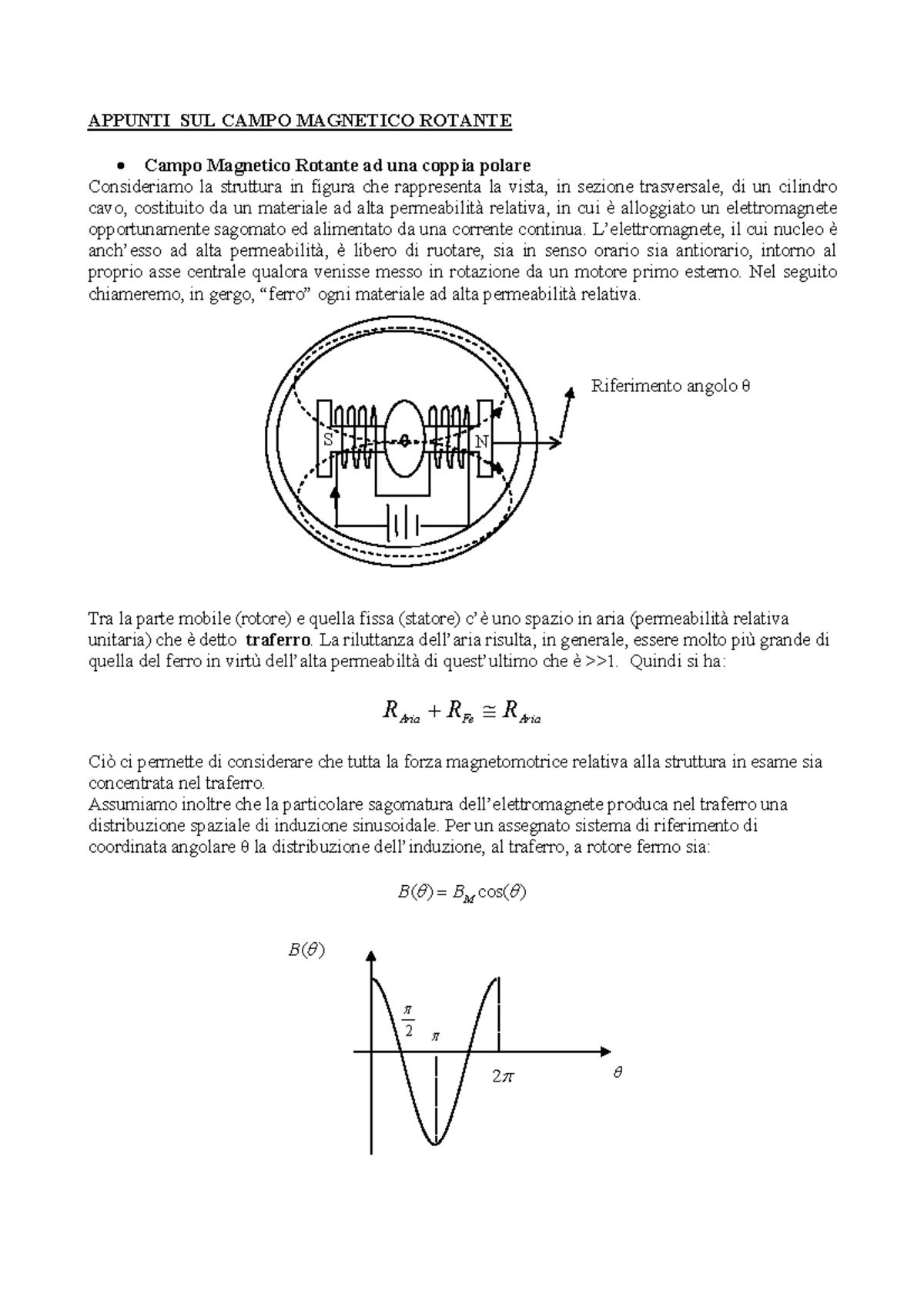Appunti - Elettrotecnica - Campo magnetico rotante - a.a. 2015/2016 ...