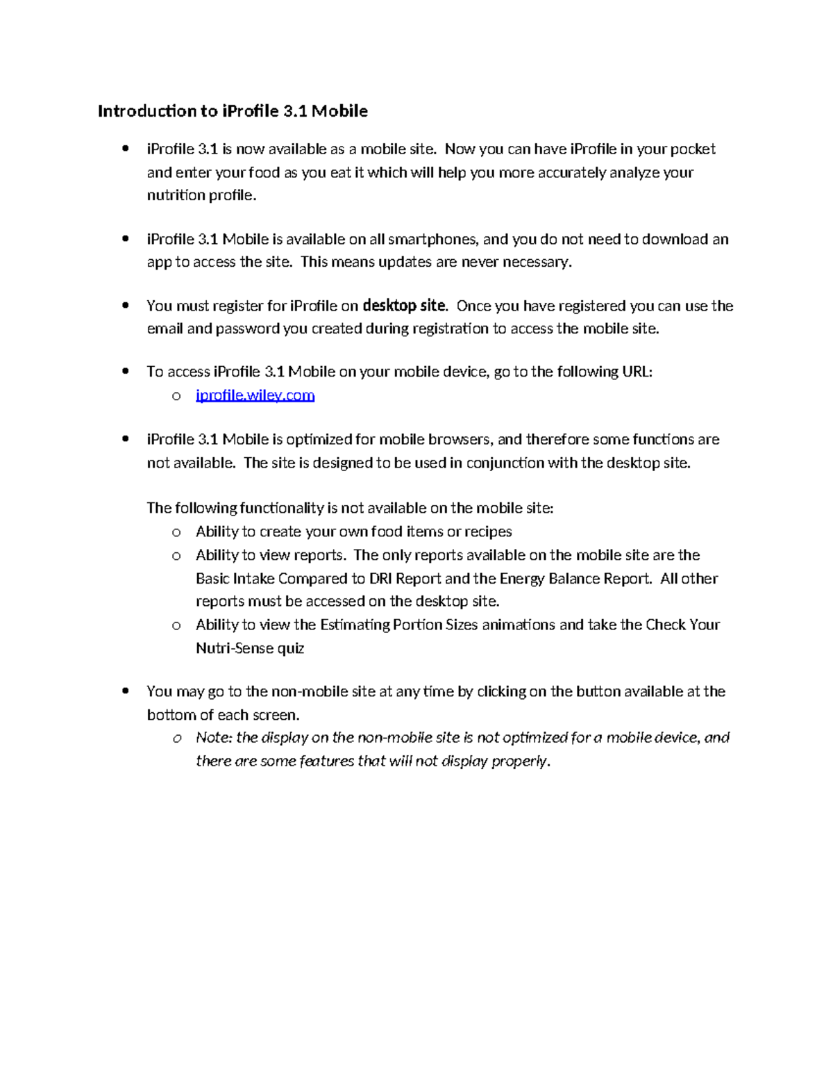 Wiley PLUS users how to access i Profile mobile - Introduction to ...