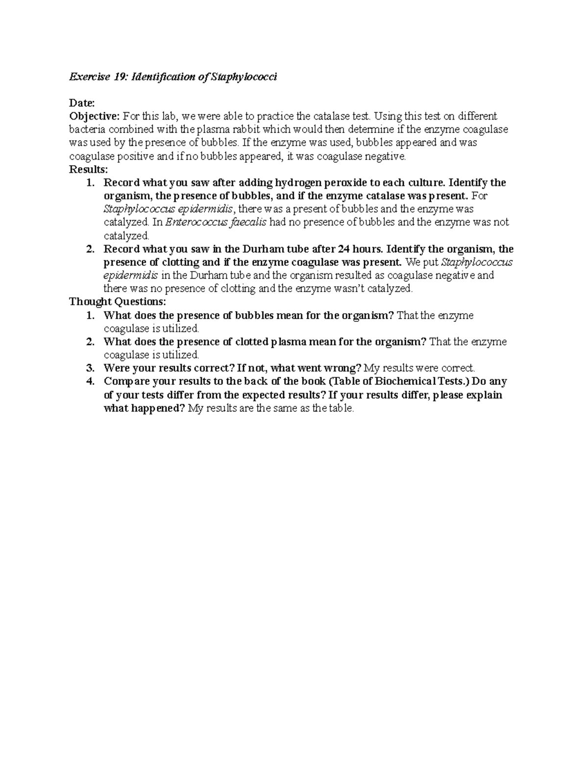 Exercise 19 - Dr. Randall Mark Jeter - Exercise 19: Identification of ...