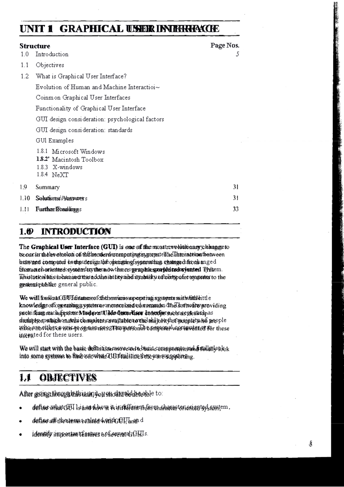 Unit-1 - BCA Sem-6 - UNIT 1 GRAPHICAL USER INTERFACE Structure Page Nos. 1 Introduction 5 1 ...