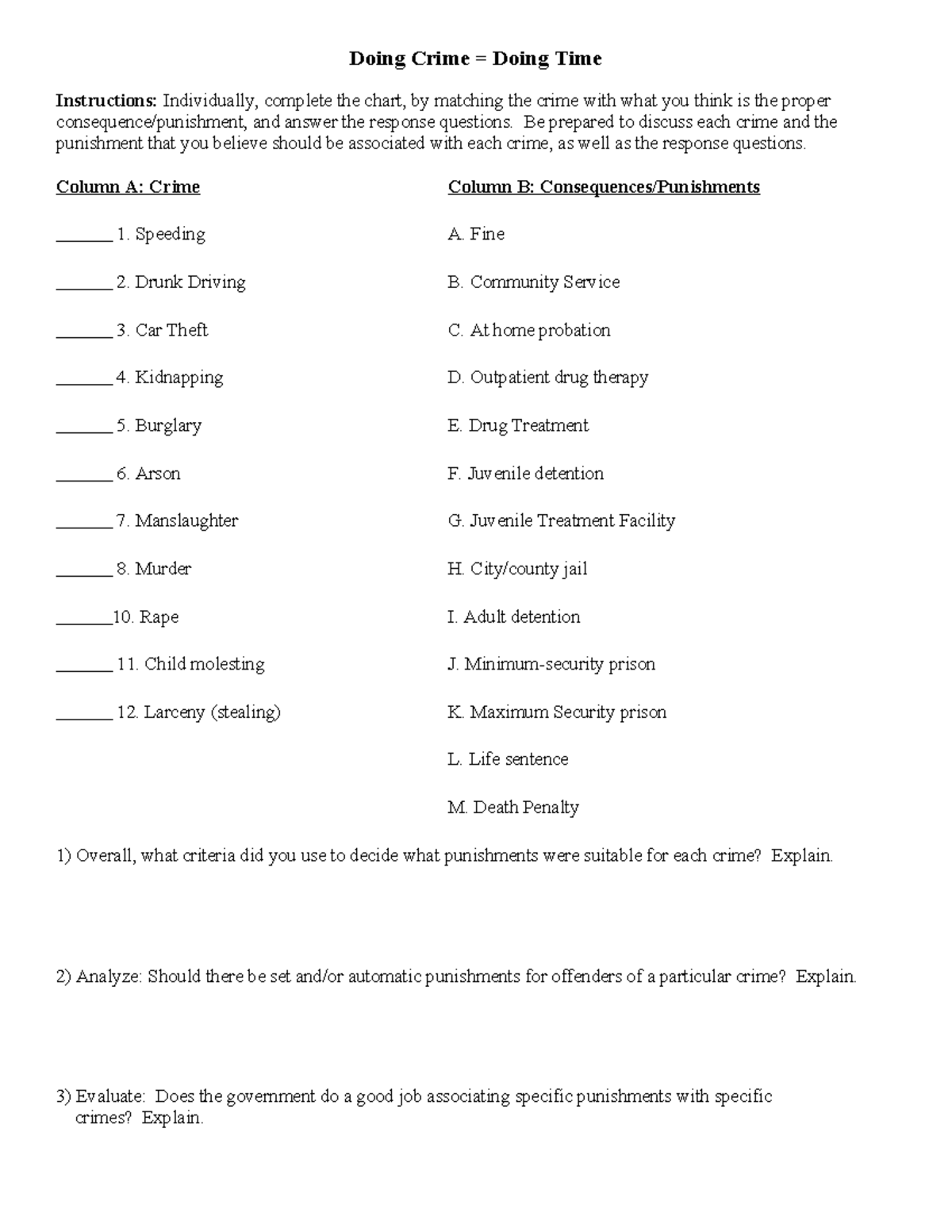 U4 L11 - Doing Crime Doing Time Activity (1)-1 - Doing Crime = Doing ...