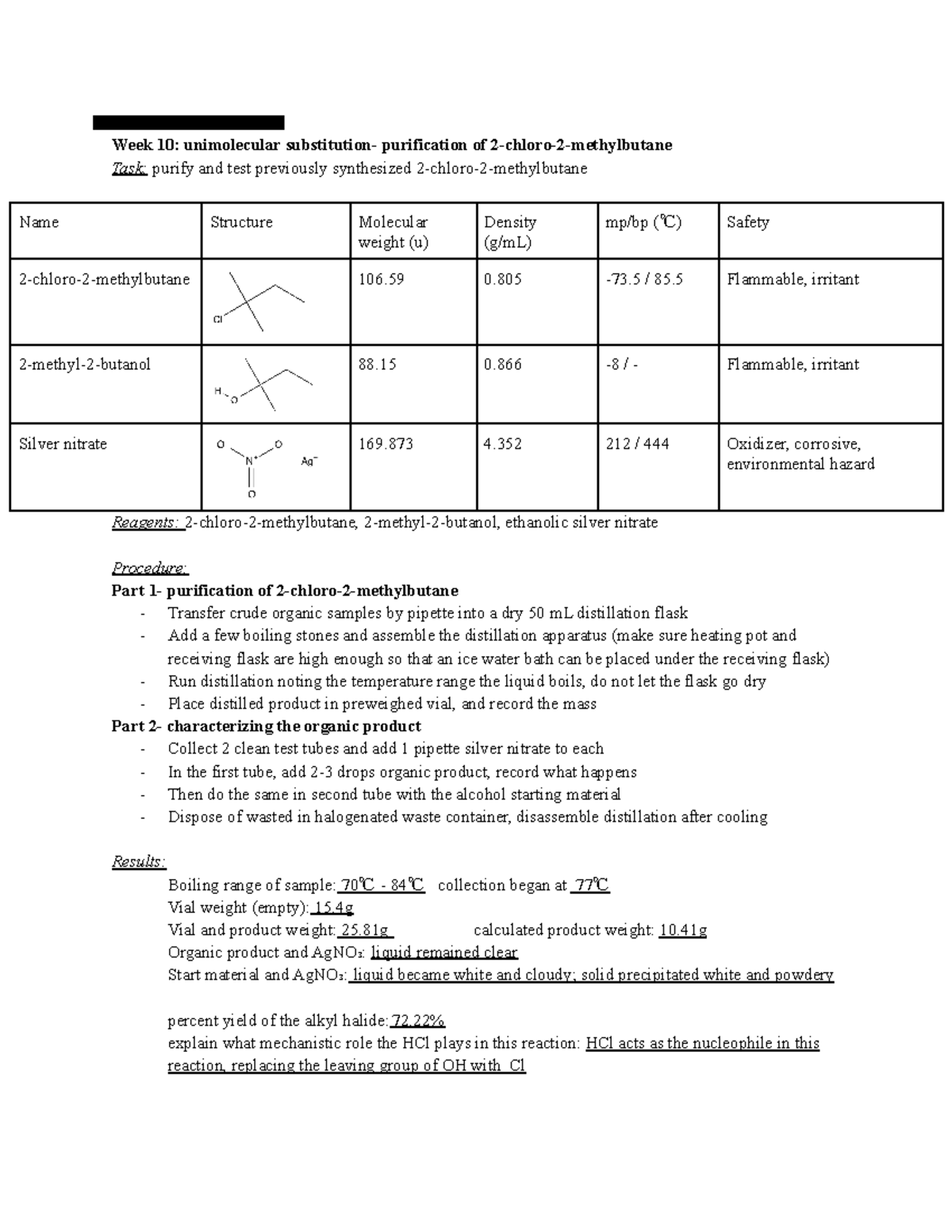 Substitution lab pt 2 - experiment pt 2 - Josie Beck 6/19/ Week 10 ...