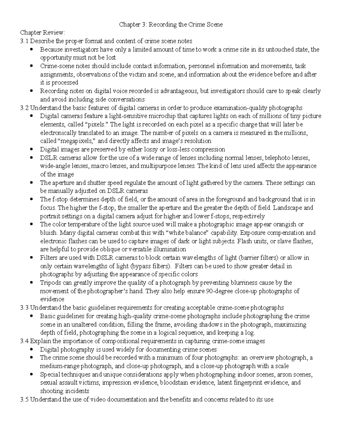 Chapter 3 Notes - This course was taught by Dr. Bunch - Chapter 3 ...