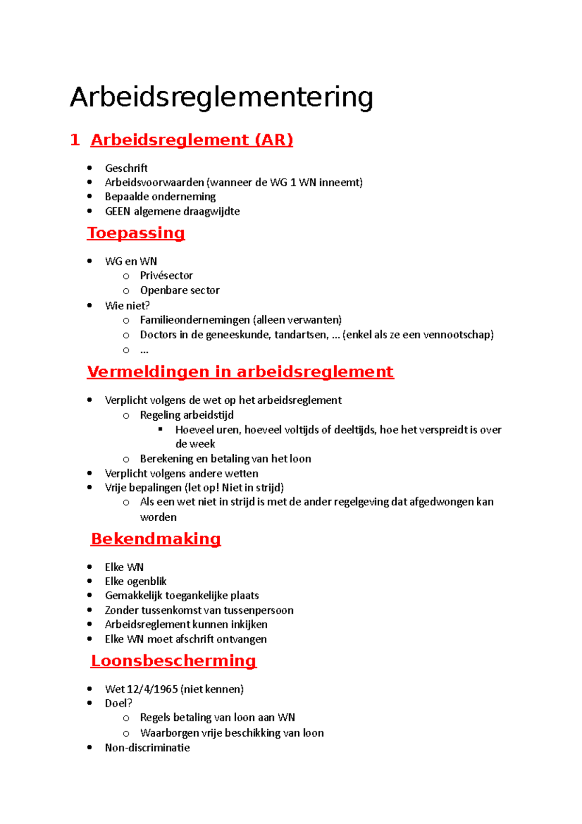 Deel-4-Arbeidsreglementering - Arbeidsreglementering 1 Arbeidsreglement ...