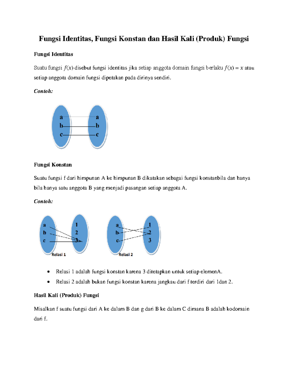 Fungsi Identitas Konstan dan Hasil Kali(Produk) - Fungsi Identitas ...