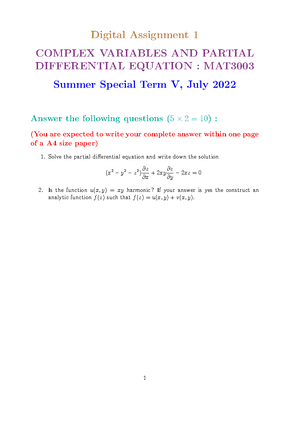 CAT-II-Sample Paper - CAT-II Sample Paper for Discrete Mathematics and ...