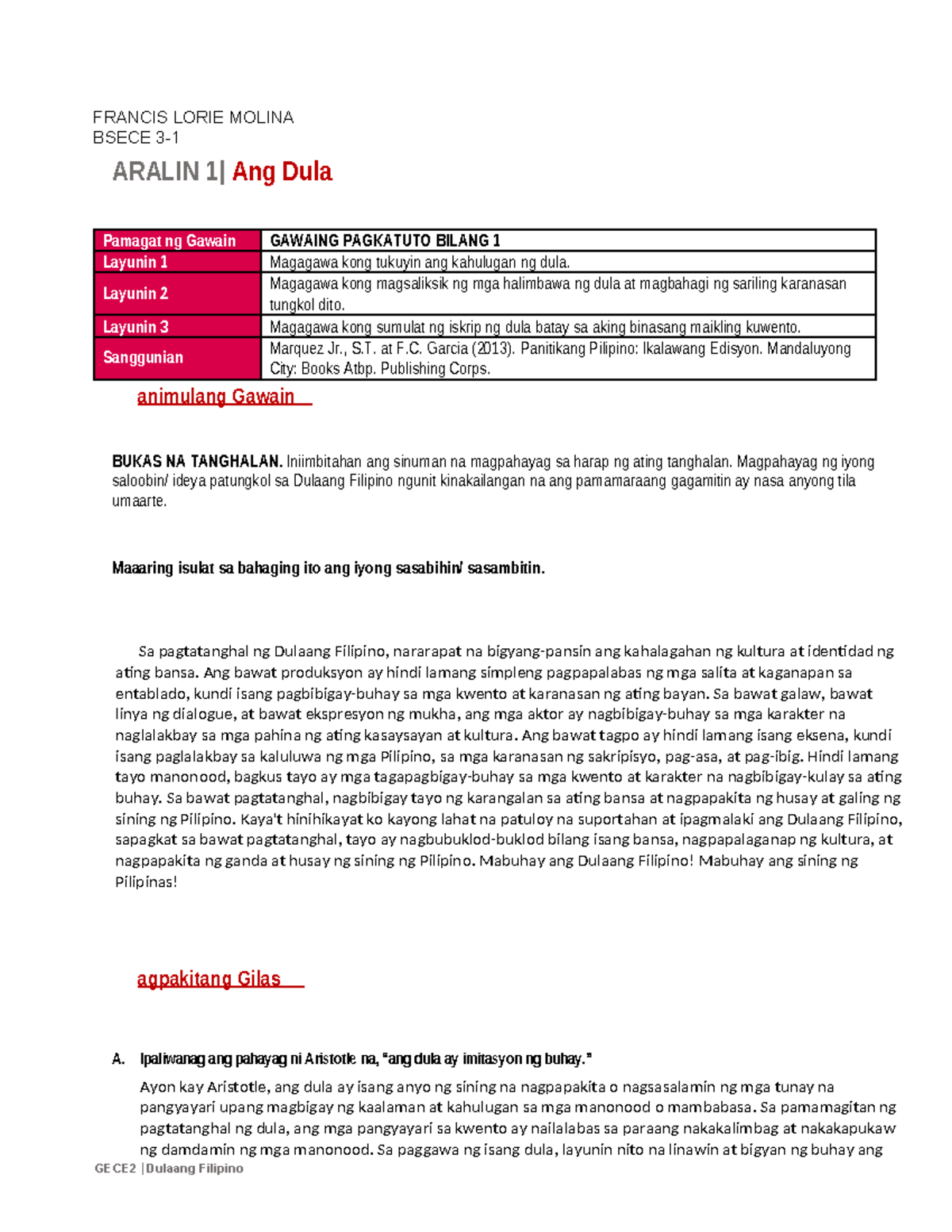 LAS1-Ang-Dula - Las activity for mastery exercise - FRANCIS LORIE ...