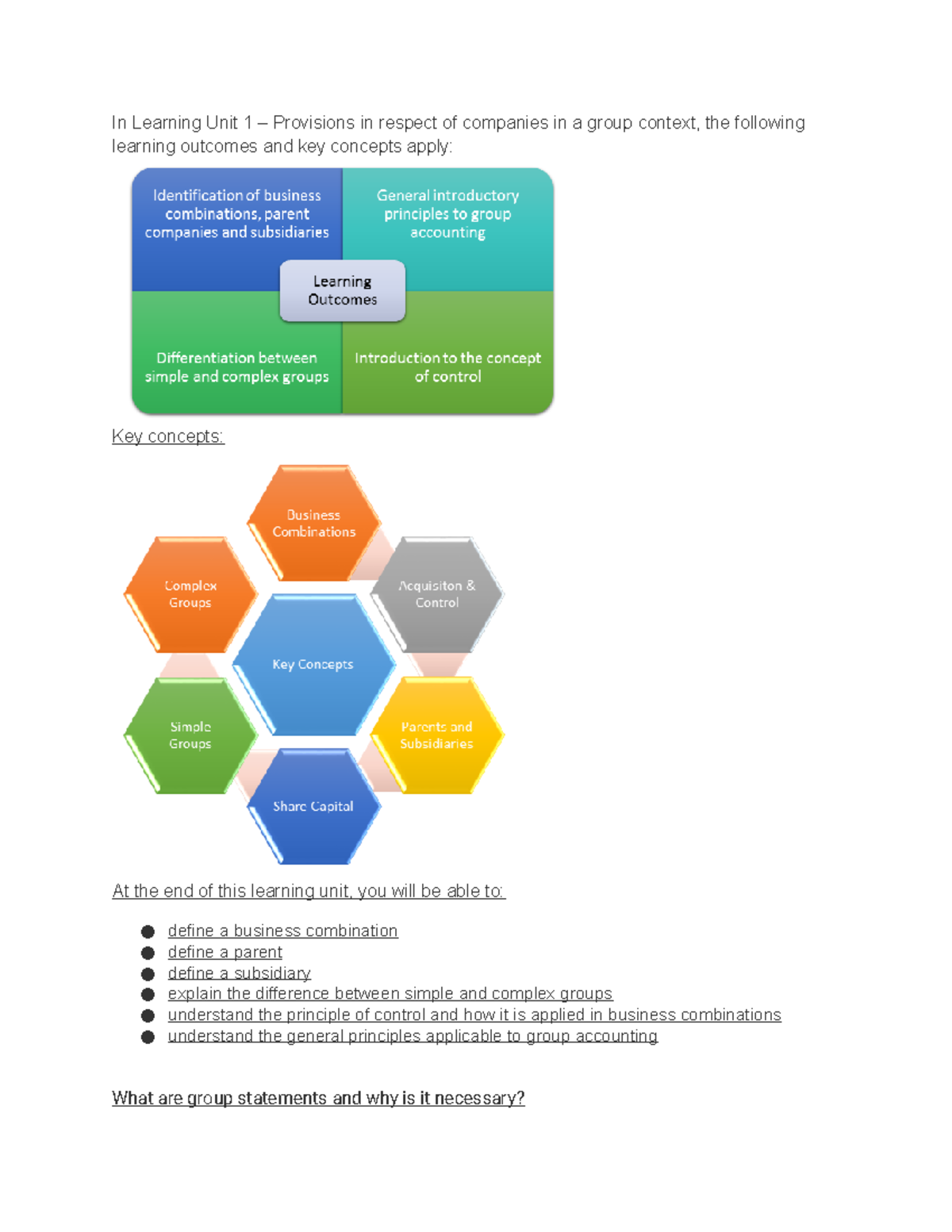1 - UNIT 1 - In Learning Unit 1 – Provisions in respect of companies in ...