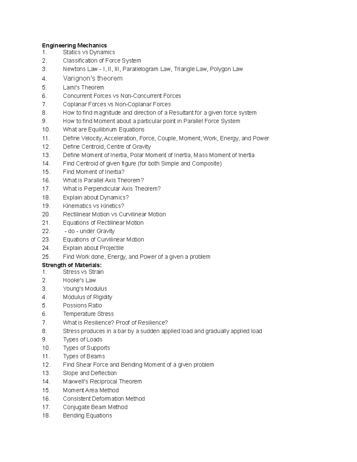 Engineering Mechanics - Engineering Mechanics Statics vs Dynamics ...