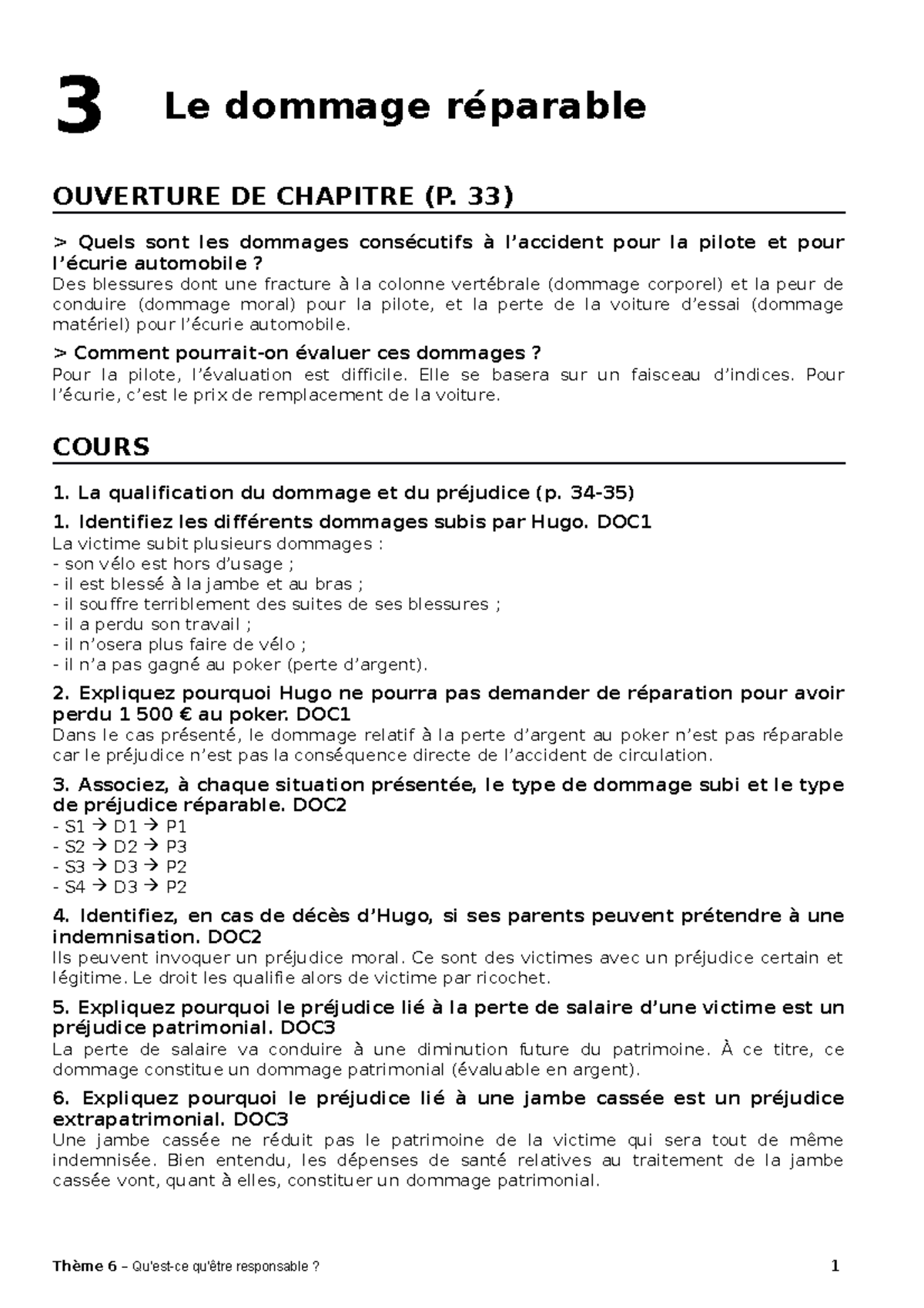 15793 dteco chp3 GP - Corrige d’exercice - 3 Le dommage réparable ...