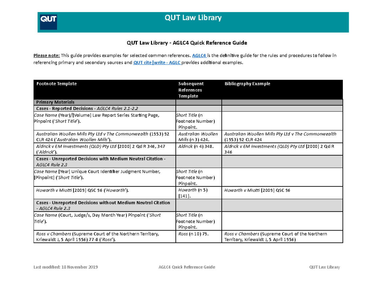 AGLC4-quickguide - This guide provides examples for selected common ...