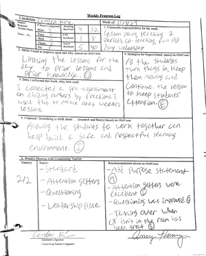 Weekly Progress Log 2 - Required coursework example for student ...