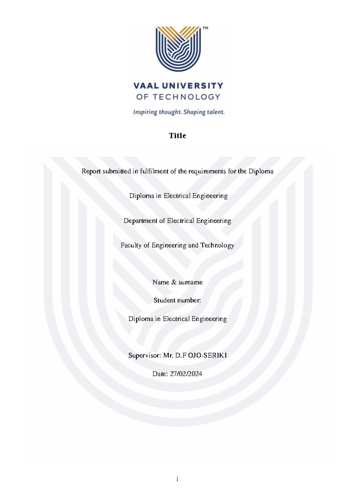 New Brand Thesis VUT Template 2024 Diploma ver 1 Reviewed - i Title ...