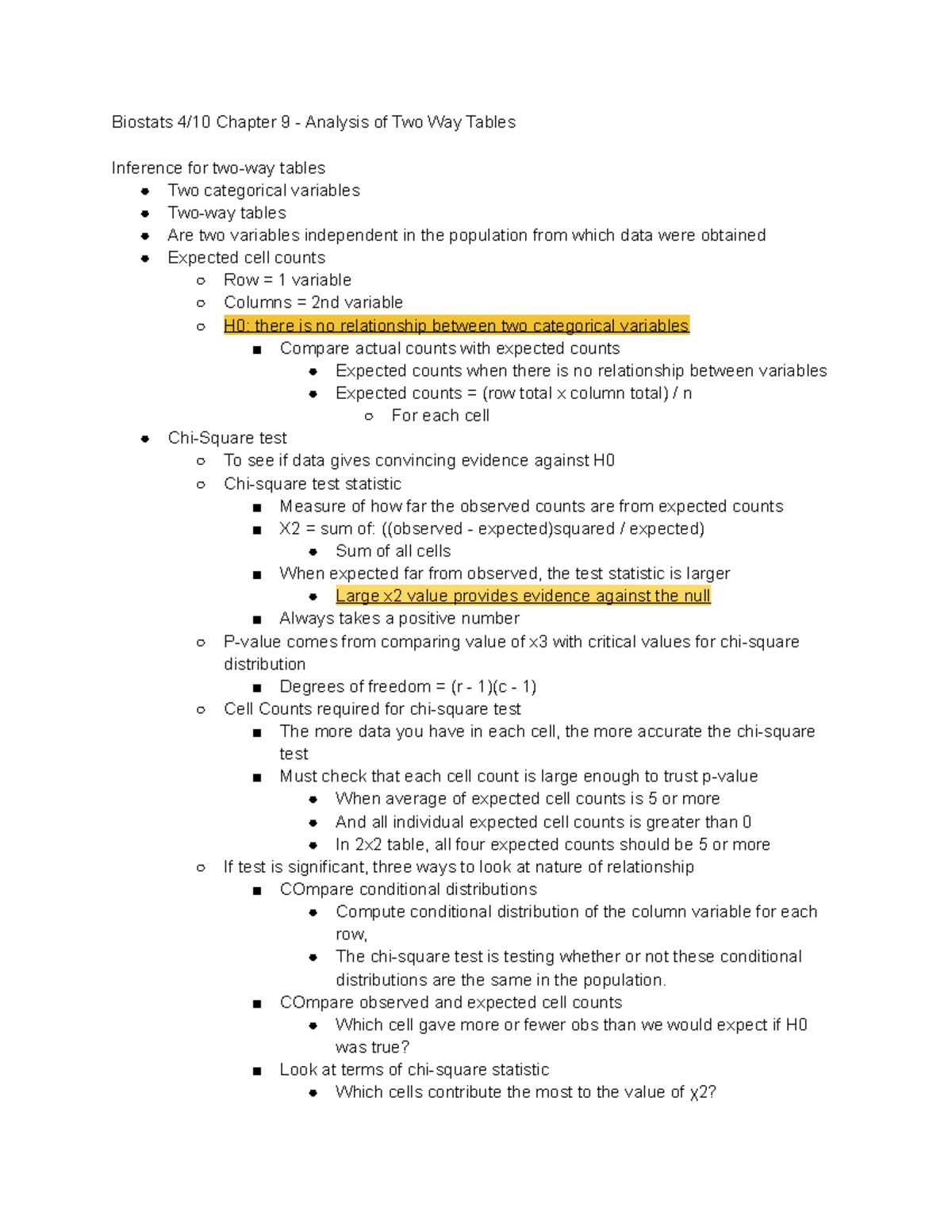 Biostats Chapter 9 - Biostats 4/10 Chapter 9 - Analysis of Two Way ...