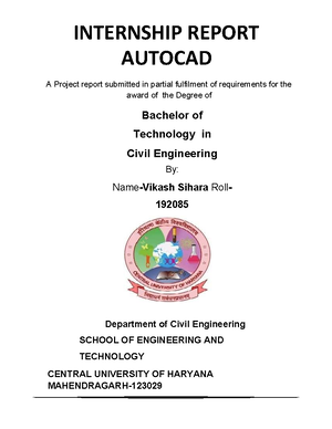 Mech-Auto CAD-report - Autocad training - A Seminar report On AutoCAD ...