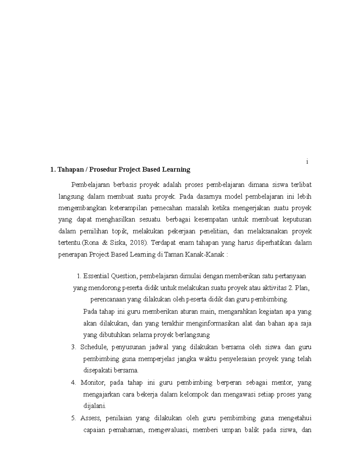 Perkembangan Peserta Didik - i Tahapan / Prosedur Project Based Learning Pembelajaran berbasis ...