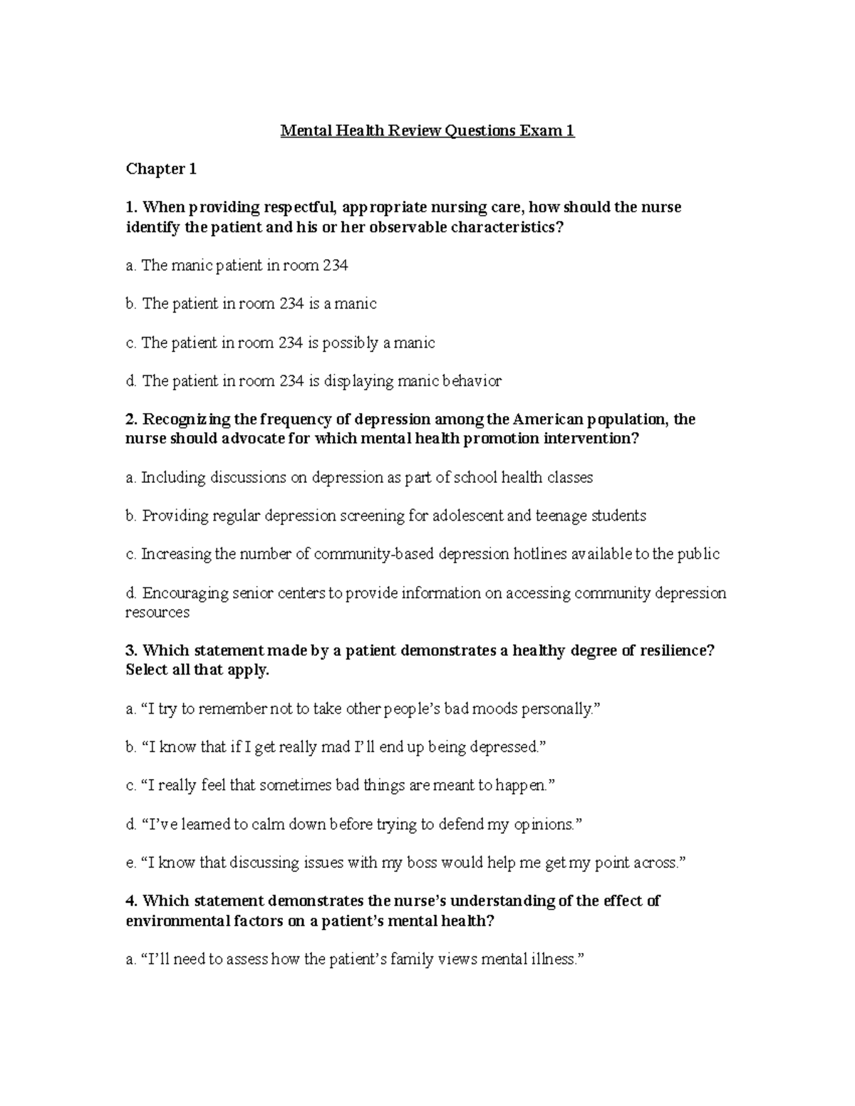 Exam 1 Review Quesstions - 2459 - Studocu