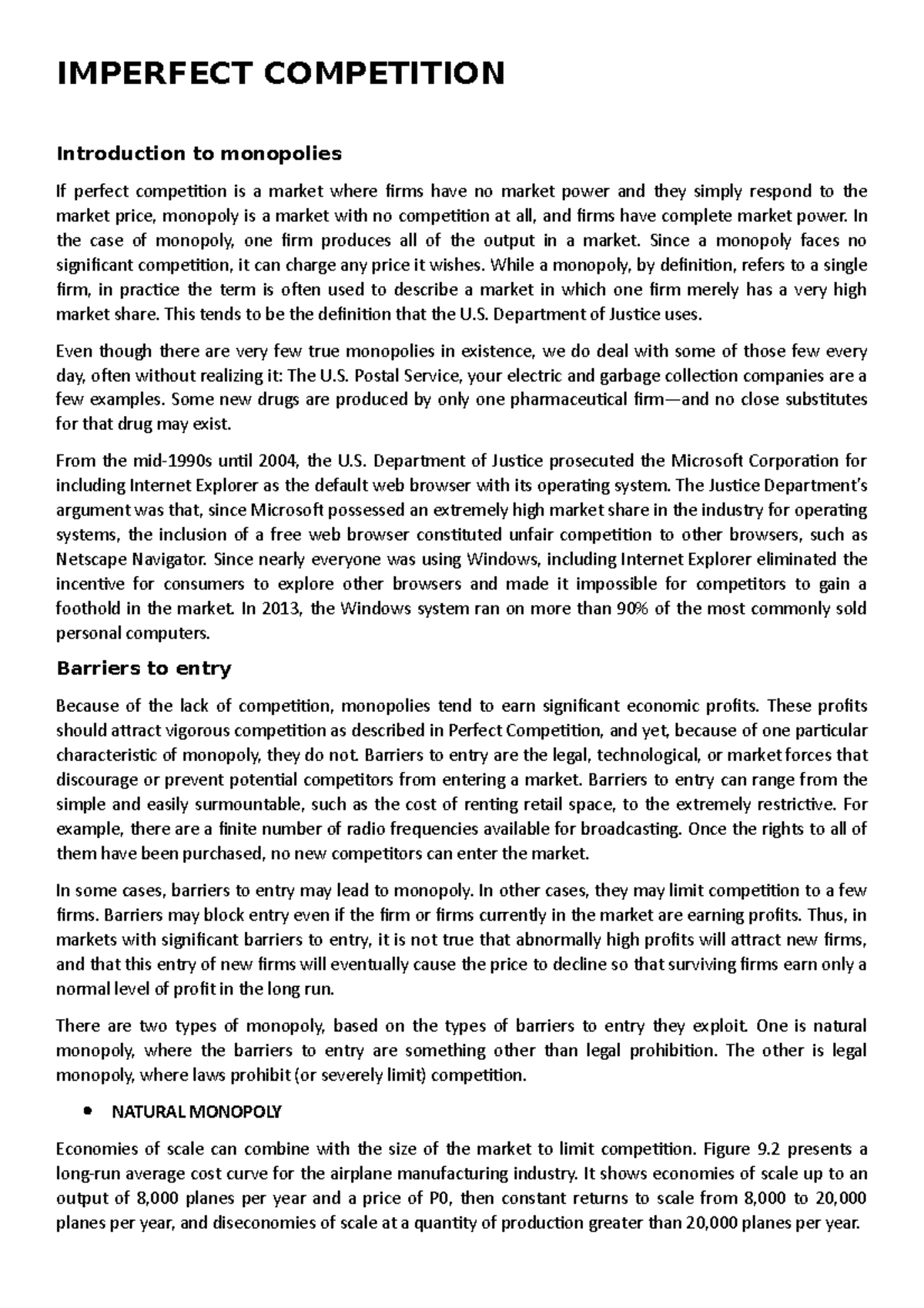 Imperfect Competition Apuntes - IMPERFECT COMPETITION Introduction to ...