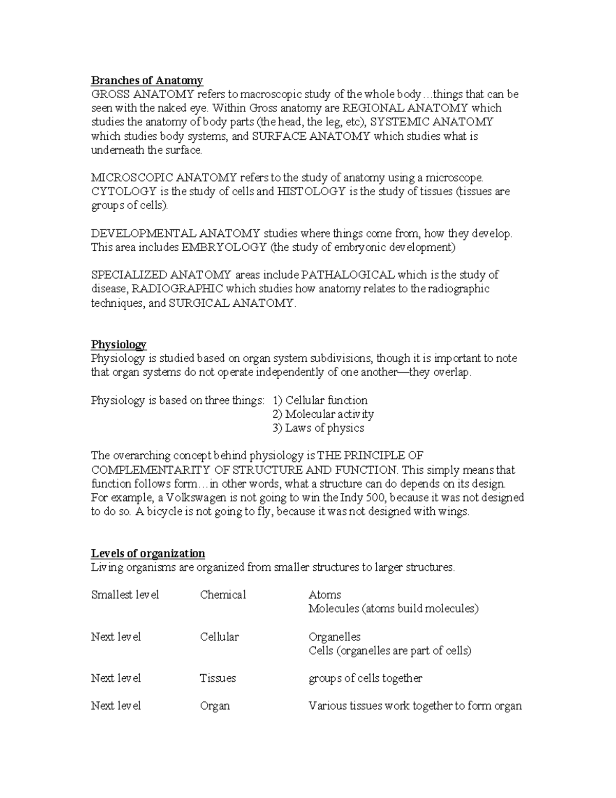 AP 1 Intro to Anatomy - new pre nursing notes that can help you in your ...