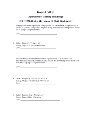 Ortho-neuro 1 math - Clinical Rotation: Ortho-Neuro Student Name ...