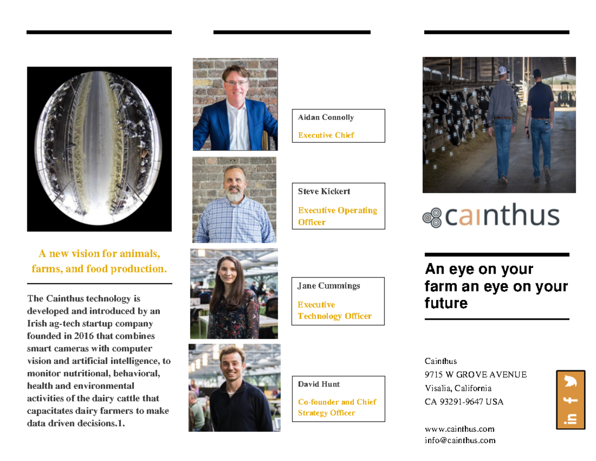 Livestock tech assignment - Cainthus AI - r A new vision for animals ...