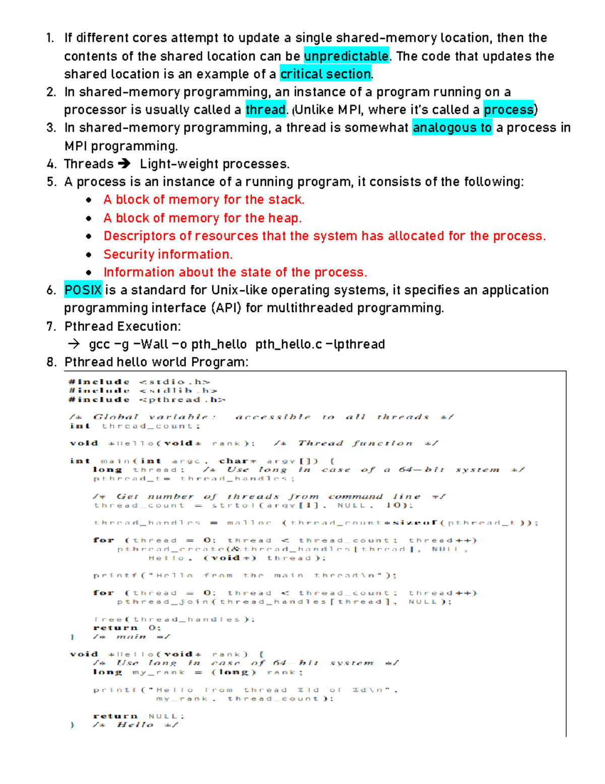 Parallel Ch4 If Different Cores Attempt To Update A Single Shared Memory Location Then The