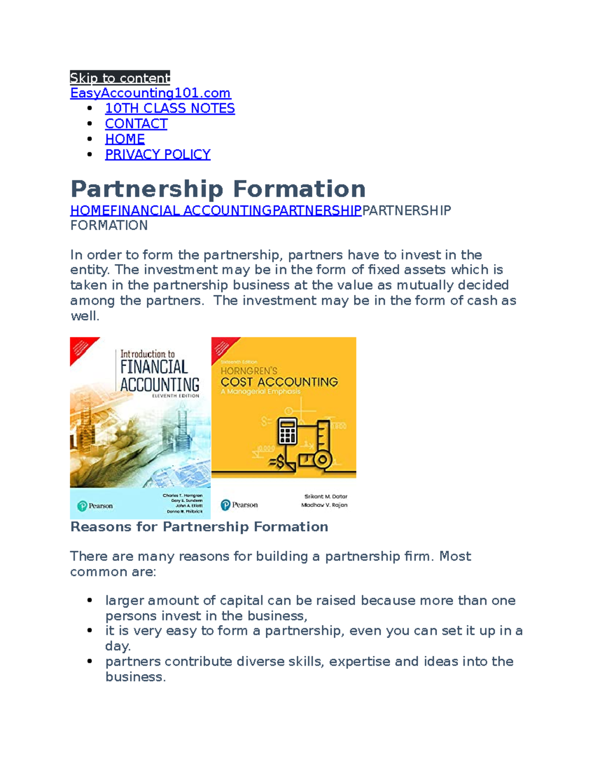 Partnership Formation - With Problems & Solutions - Skip to content ...