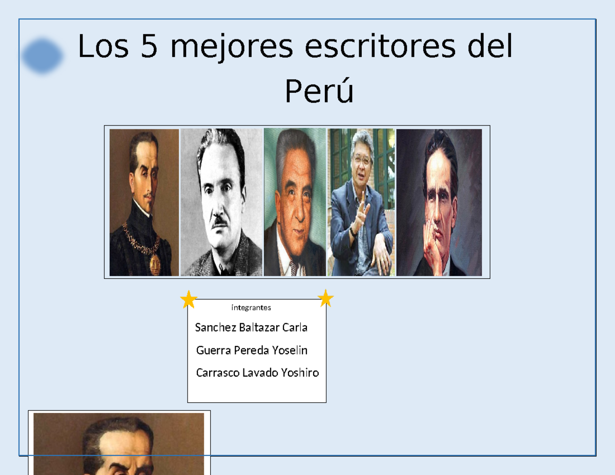 los 5 mejores escritores del Perú - Los 5 mejores escritores del Perú ...