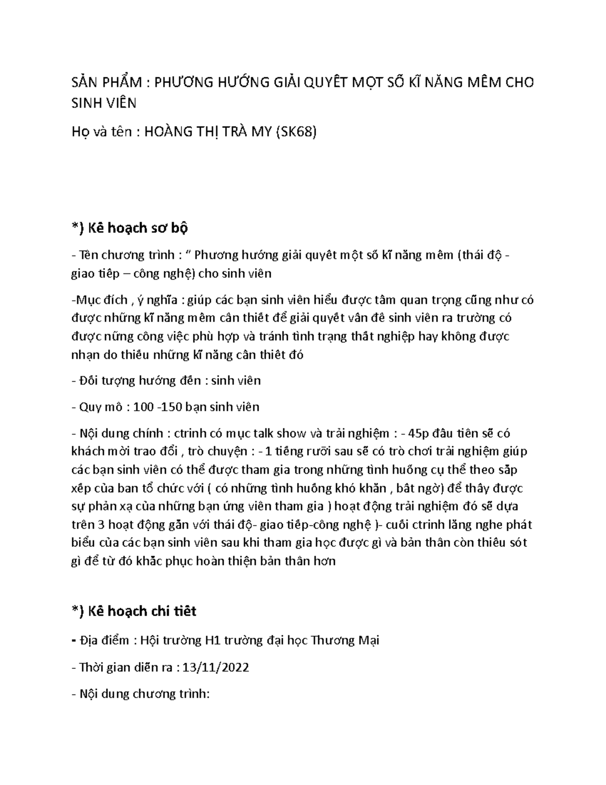 Phương hướng giải quyết một số kĩ năng mềm cho sinh viên( SK68) - S N PH M : PHẢ Ẩ ƯƠNG H ƯỚNG ...
